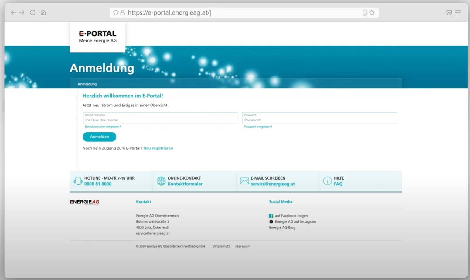 E-Portal für Energie AG Kunden: Login & Hilfe